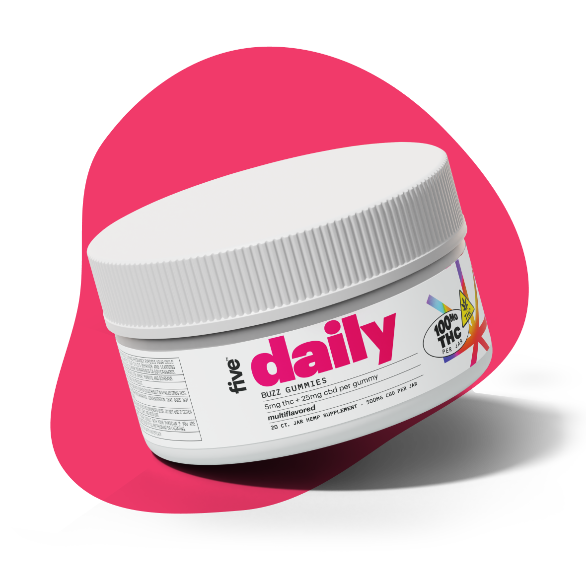 Daily Buzz THC Gummies - 5 mg Delta 9 THC per Gummy by Five – EnjoyFive.com