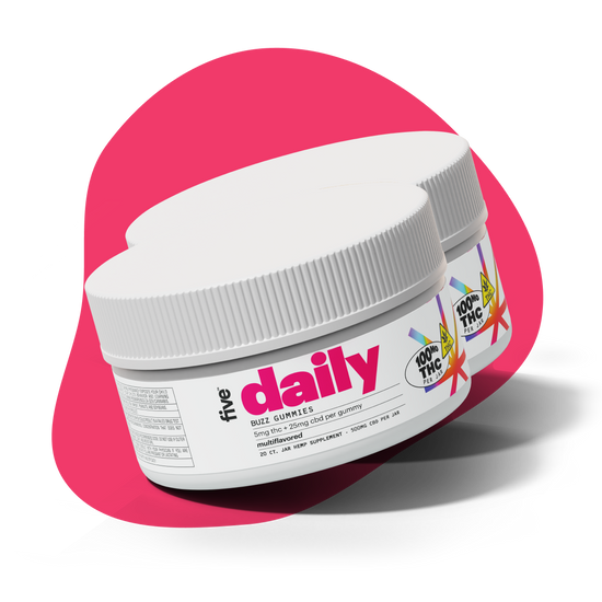 Daily Buzz THC Gummies - 5 mg Delta 9 THC per Gummy by Five – EnjoyFive.com